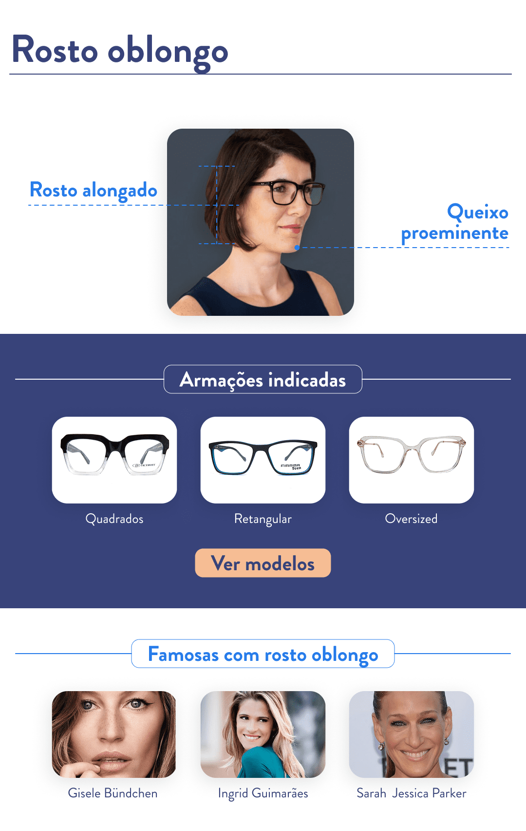 Óculos para rosto oblongo: conheça os modelos perfeitos | Lenscope